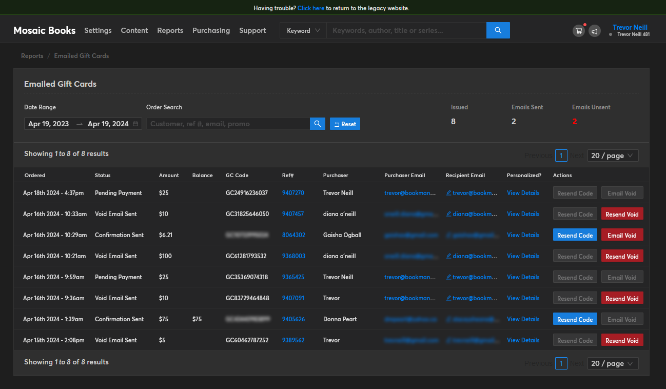 Bookmanager Help Centre